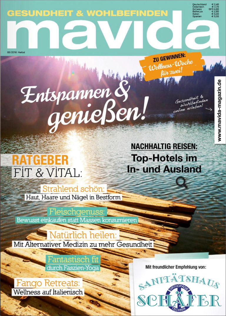 Entspannen & genießen! – das neue mavida Magazin | Sanitätshaus Schäfer